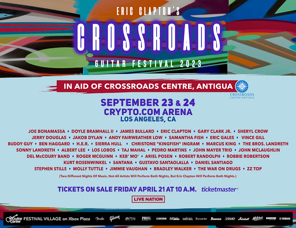 Eric Clapton Announces 2023 Crossroads Guitar Festival – Backstage Axxess